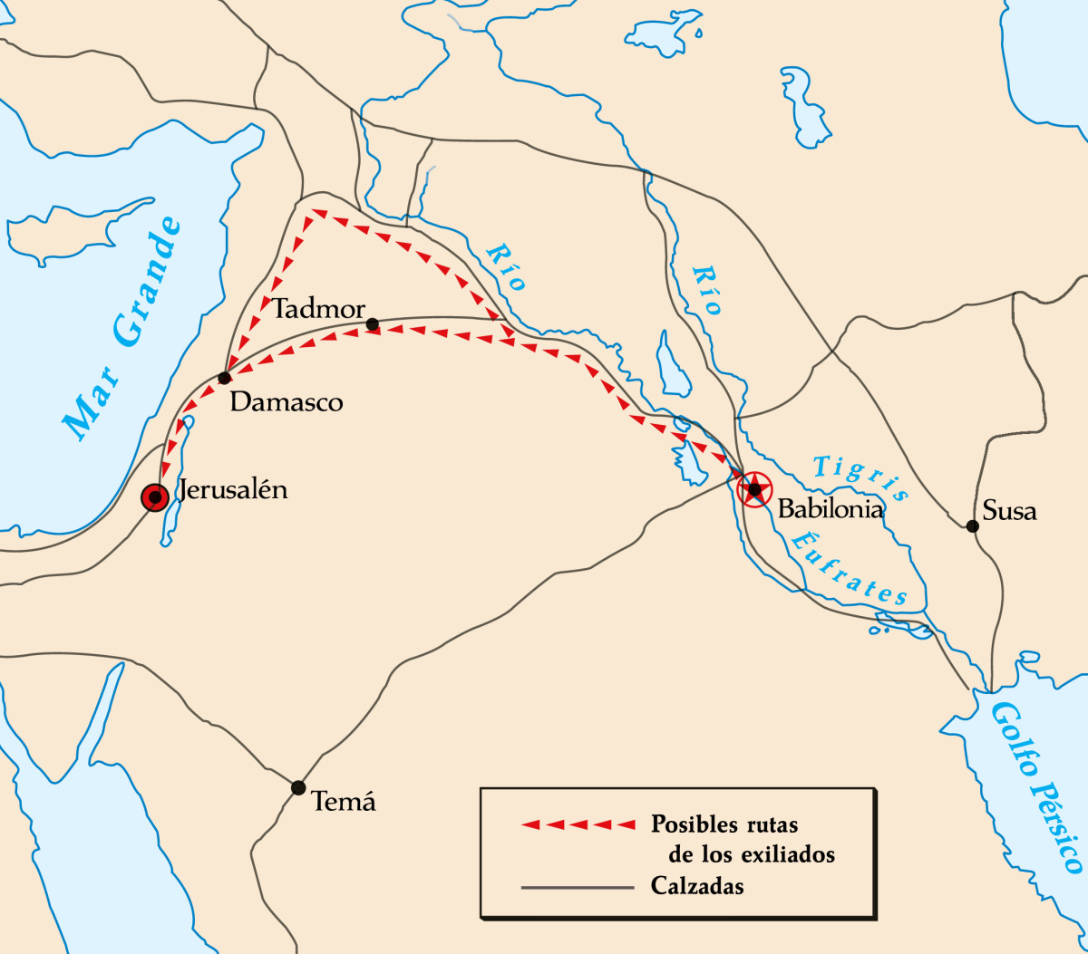 Mapa Del Exilio Babilónico