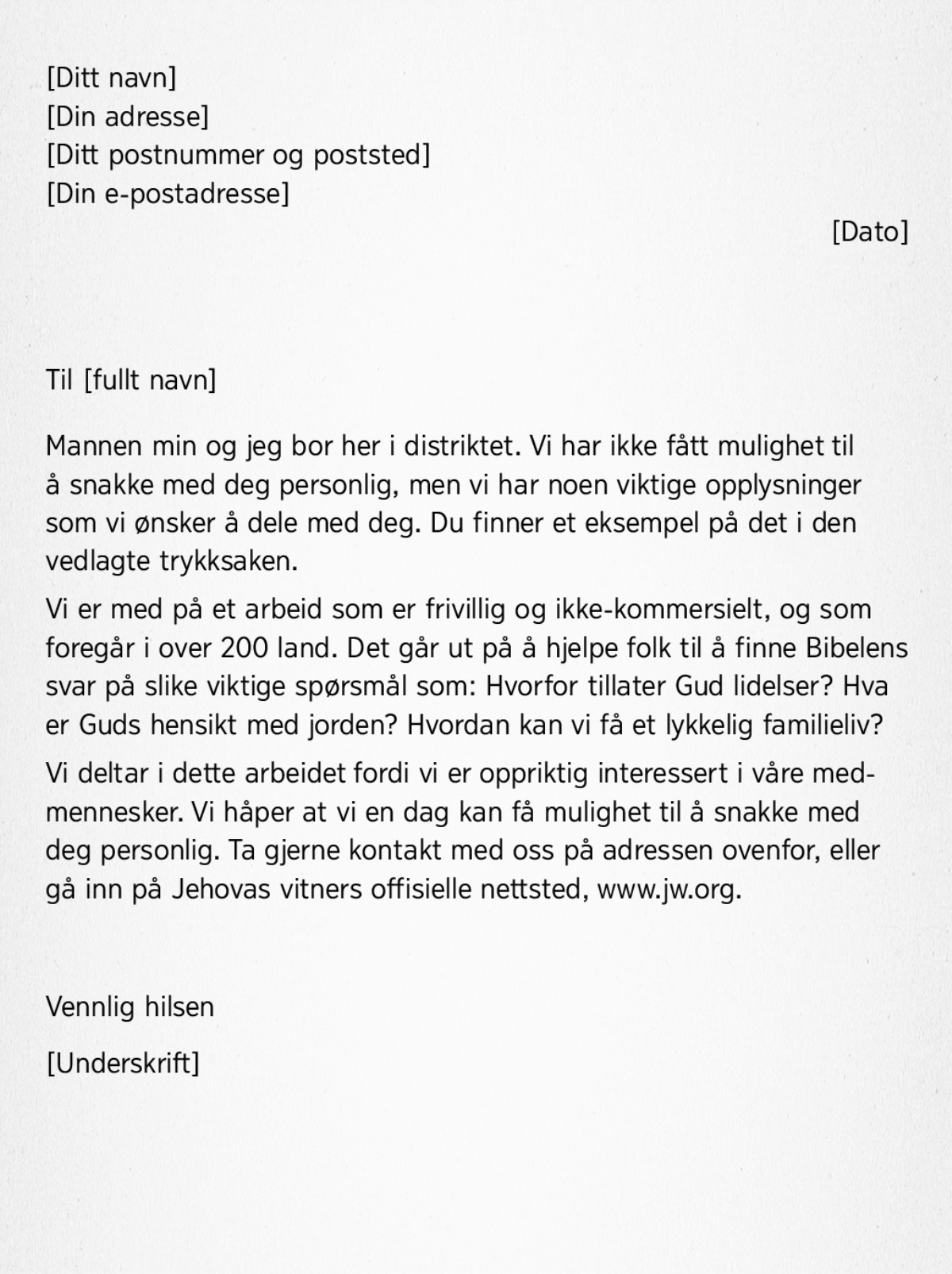 Skrive Et Brev Visual Manager Eksempler På Følgebreve & Vejledning