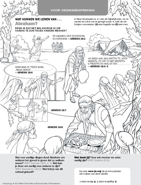 Abraham En Sarah Kleurplaten