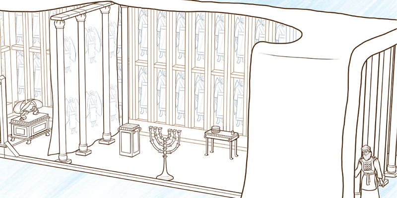 Coloring Constructing The Tabernacle Bible Printables