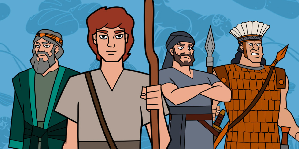 David Acts Courageously Against Goliath | Family Picture Activities