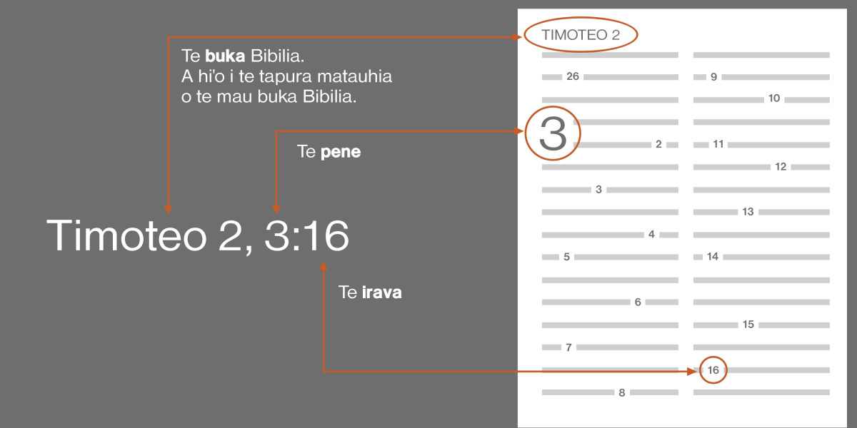 No te imi i te hoê irava i roto i ta oe Bibilia