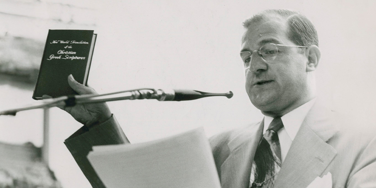 New World Translation of the Christian Greek Scriptures First Released ...